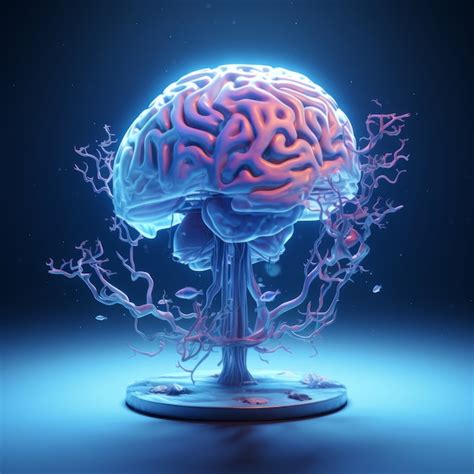 Free Photo Colorful Fantastical Depiction Of The Brain