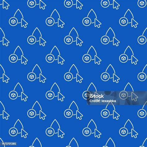 Sugar 벡터 윤곽선이 있는 혈액 방울에 마우스 커서 파란색 원활한 패턴 개념에 대한 스톡 벡터 아트 및 기타 이미지 개념