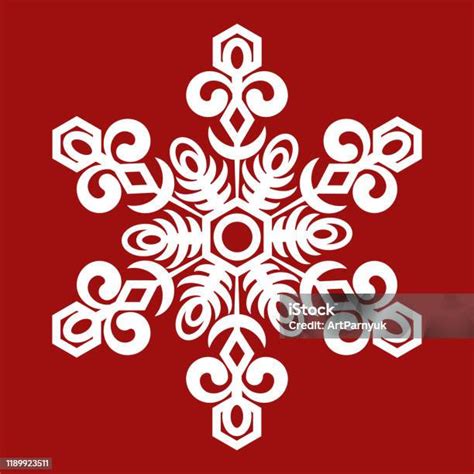 눈송이 벡터 아이콘입니다 빨간색 배경에 격리된 개체입니다 포장 배경 배너 로고 또는 2d 게임 요소의 그래픽 디자인을위한 템플릿 벡터 스톡 일러스트레이션입니다 12월에 대한