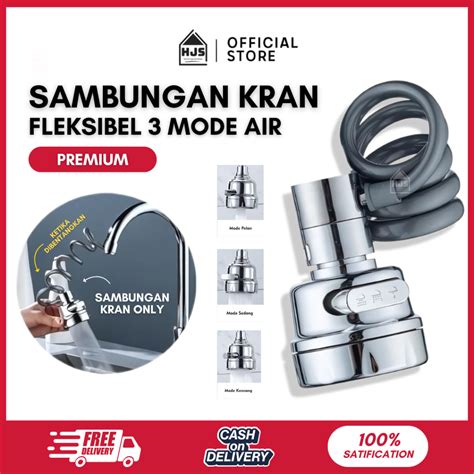 Jual [hjs] Sambungan Kran Wastafel Tarik 3 Mode Faucet Extender