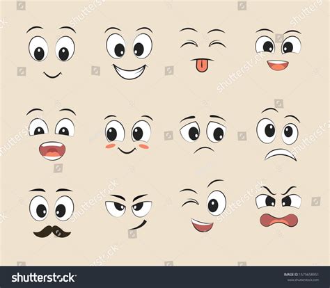 Funny Faces Cartoon Funny Cartoon Faces With Various Expressions