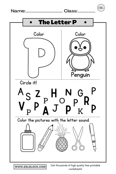 Tracing The Letter P Worksheets Letter P Worksheets Preschool