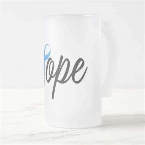 Type 1 Diabetes Blue Ribbon Awareness Hope Frosted Glass Beer Mug Zazzle