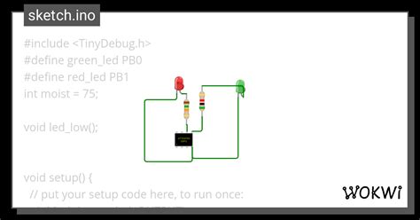 Attiny85 Moisturesensor Wokwi Esp32 Stm32 Arduino Simulator