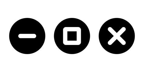 Minimize Maximize And Close Button Icon Vector Elements Of Mobile App Window 15601406 Vector