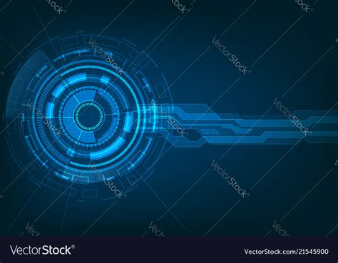 Abstract Futuristic Circuit Board High Computer Vector Image