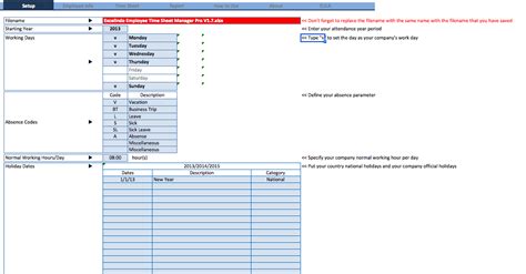 Employee Time Sheet Manager Excel Template Timesheet Template Excel Formula Holiday Dates New