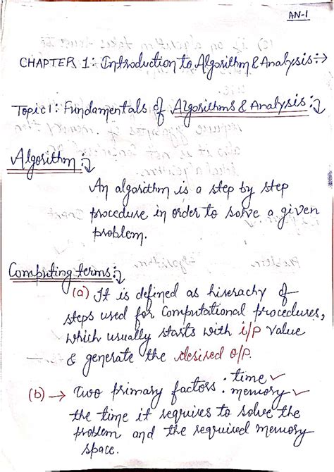Unit 1 Dsa Lecture Notes 211st Mitripple Chapter 1 Introduction To