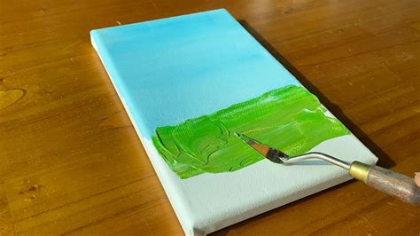 【광고없는 Asmr】 푸른 하늘과 들판 갈대밭 거침없이 아크릴화 그리기 햇살 아래 그림 그리는 소리 힐링 영상