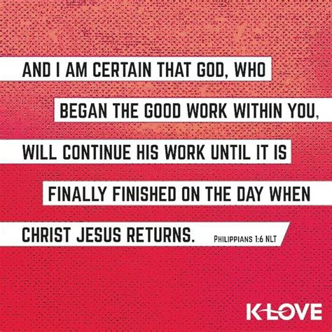 Philippians 1 6 Philippians Philippians 1 6 K Love Radio