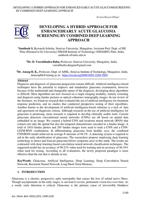 Pdf Developing A Hybrid Approach For Enhanced Early Acute Glaucomascreening By Combined Deep