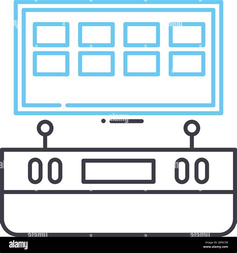 Computer System Line Icon Outline Symbol Vector Illustration Concept Sign Stock Vector Image