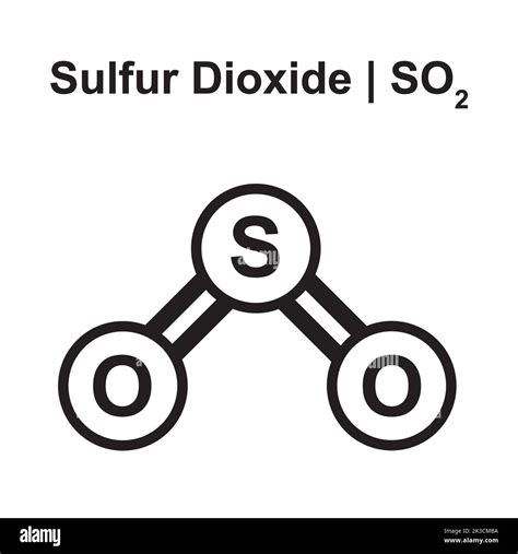 Molecular Model Of Sulfur Dioxide So2 Molecule Vector Illustration Stock Vector Image And Art