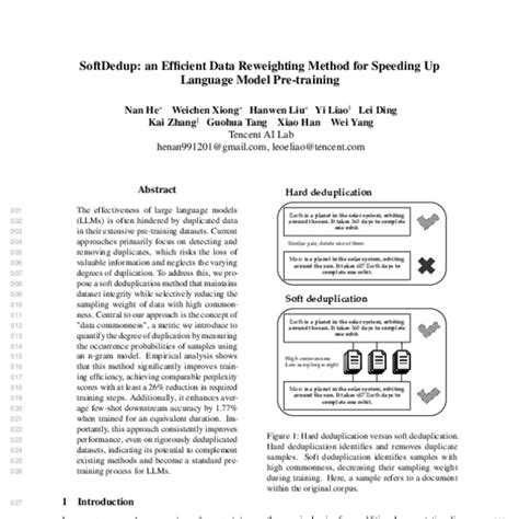 Softdedup An Efficient Data Reweighting Method For Speeding Up Language Model Pre Training