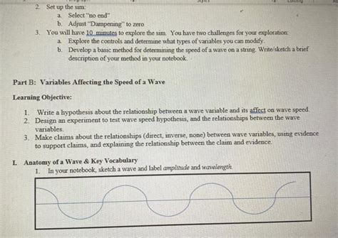 solved waves on a string speed of a wave lab part a method