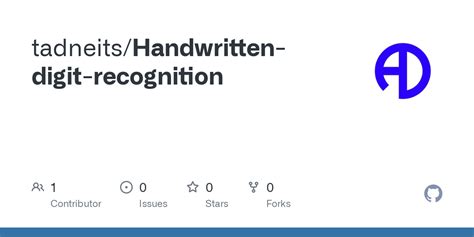 Github Tadneitshandwritten Digit Recognition