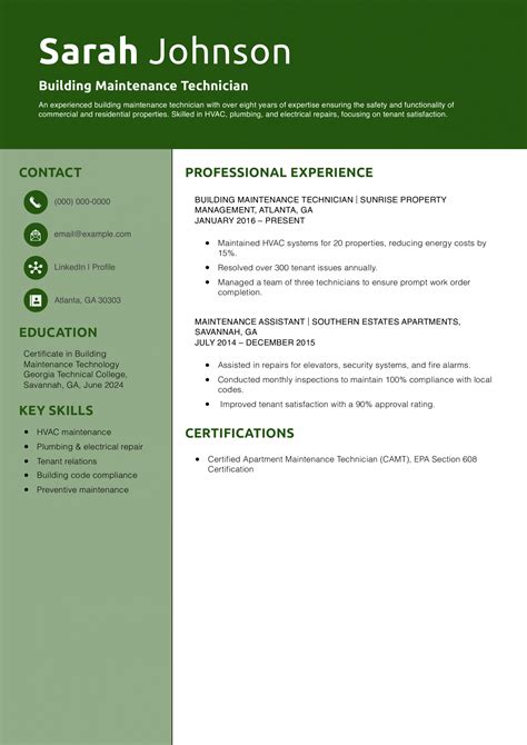 20 Best Maintenance Technician Resume Examples And Templates For 2025