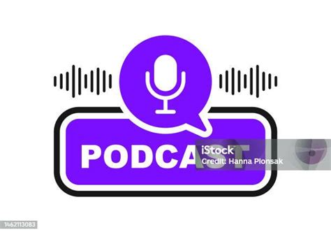 팟캐스트 로고 마이크 아이콘입니다 팟캐스트 라디오 아이콘입니다 웹캐스트가 있는 스튜디오 마이크 오디오 레코드 개념 벡터