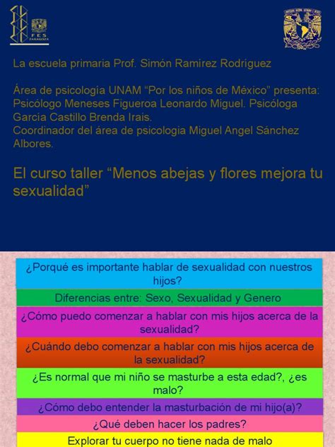 Taller De Sexualidad Sesion 1 Padres Pdf Sexualidad La Sexualidad