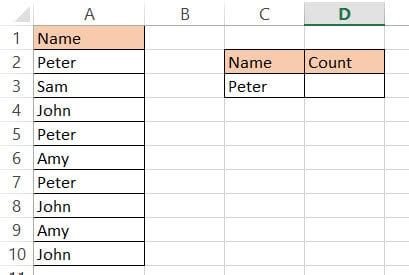 Count How Many Times A Word Appears In Excel Easy Formulas
