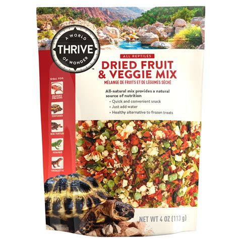 Thrive Dried Fruit And Veggie Mix Reptile Food Snack