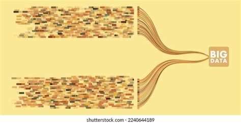 Big Data Flow Representation Abstract Infographics Stock Vector