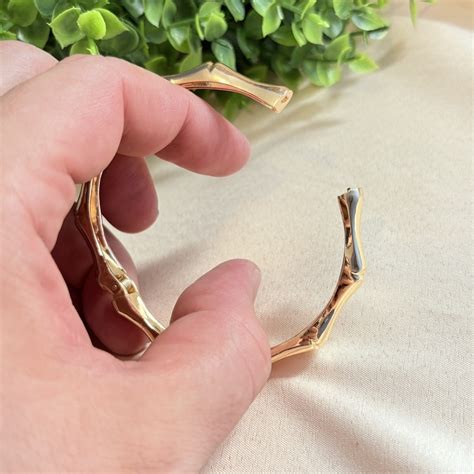 Pulseira Bambu Dourado Estilo E Elegância