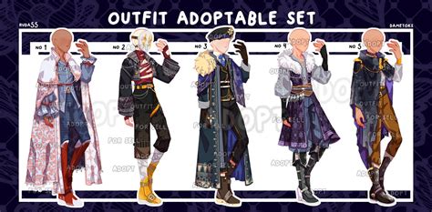 Adoptable Set 171 [open 1 5] By Ruda55 On Deviantart