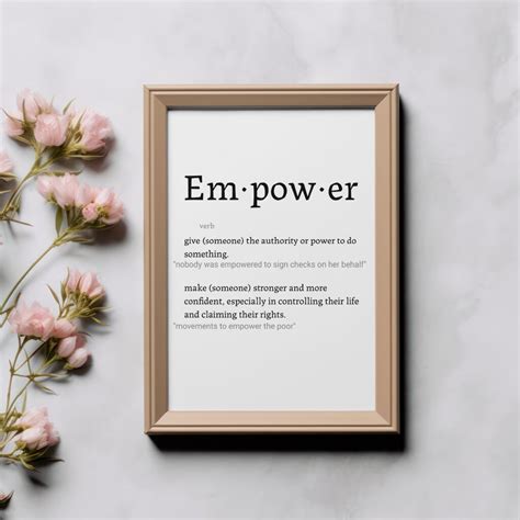 Empower Definition Poster Digital Download Etsy