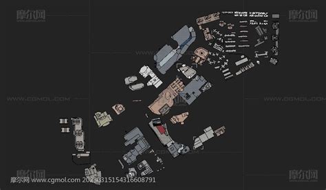 重庆观音桥步行街 重庆新世界百货 融恒盈嘉中心虚拟现实城市3dmax模型 现代场景模型下载 摩尔网cgmol