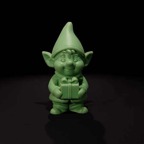 Chibi Christmas Elf Candle Vela De Duende Navideño 3d Model By Stlvertext