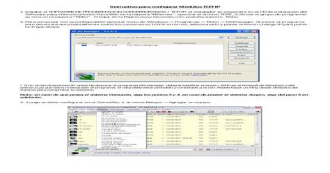 Instructivo Para Configurar Módulos Tcpip Un Equipo