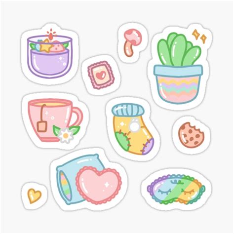 Comfy Sticker Pack Sticker By Jellymillow Redbubble