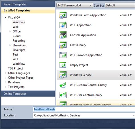 Example For Hosting Wcf Service In Windows Service