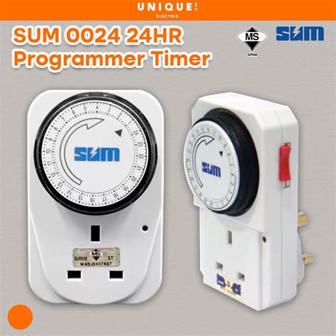 Sum 0024 24hr Programmer Segment Timer Switch Plug Sirim Shopee Malaysia
