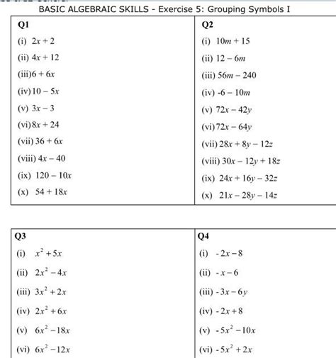 mathsonline answers grouping symbols