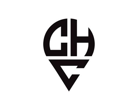 Premium Vector Chc Letter Location Shape Logo Design