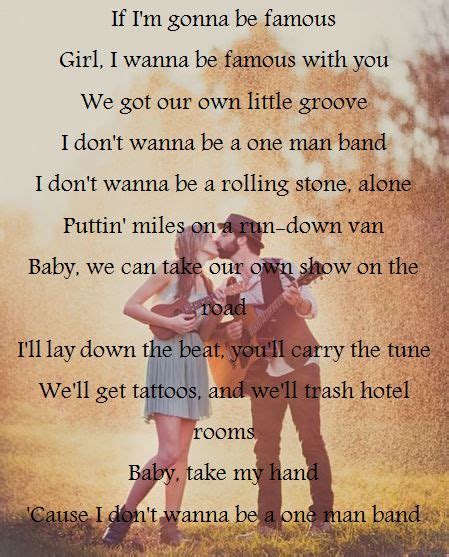 Old Dominion One Man Band Country Music Quotes Old Dominion Lyrics Country Song Lyrics