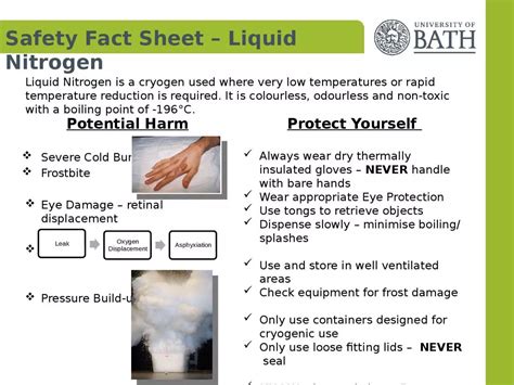 Ppt Safety Fact Sheet Liquid Nitrogen