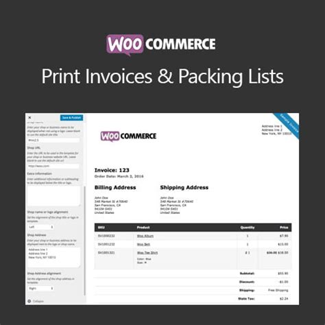 🥇 Download Woocommerce Print Invoices And Packing Lists 3135
