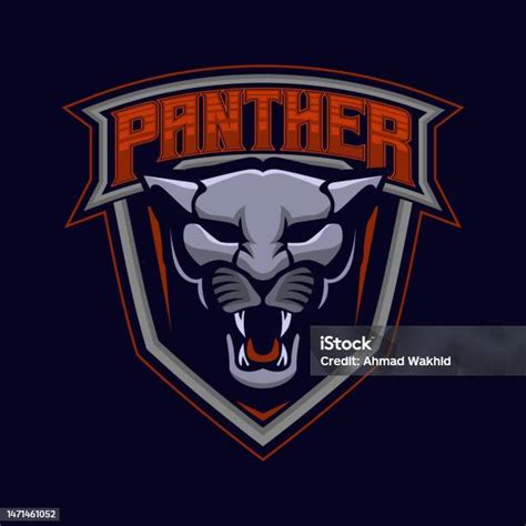팬더 마스코트 E스포츠 로고 표범 로고 벡터 디자인 템플릿의 벡터 일러스트 레이 션 재규어 고양이에 대한 스톡 벡터 아트 및