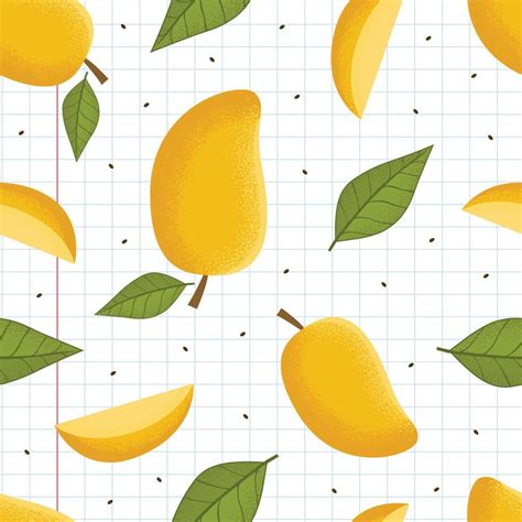 Mango Seamless Pattern Mango Seamless Pattern Background Mango Fruit Graphic Seamless Pattern