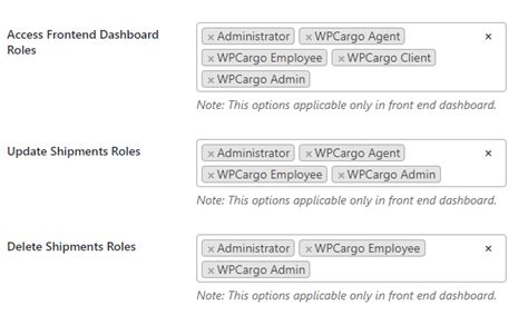 Allow Other Roles To Access Frontend Dashboard Wpcargo Track And Trace