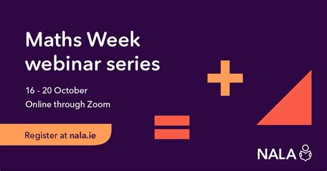 Join Our Webinar Series For Maths Week 2023 Nala