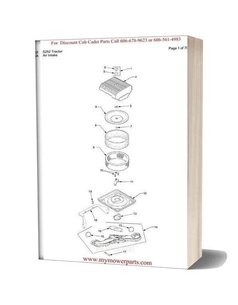 Cub Cadet Parts Manual For Model 5252 Tractor