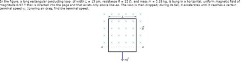 solved in the figure a long rectangular conducting loop of