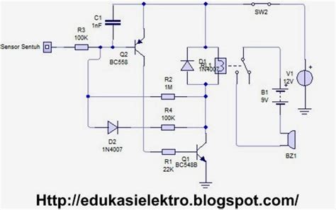 Sensor Sentuh Alarm Anti Maling Edukasi Elektronika Electronics