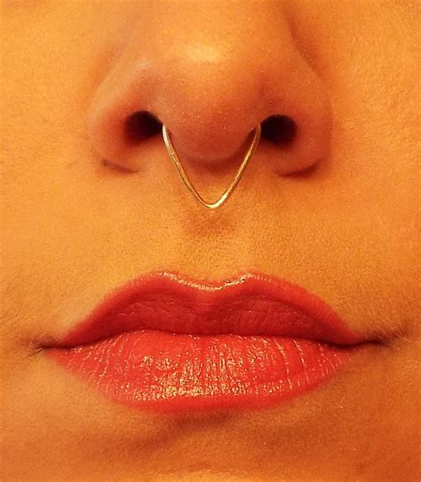 Gold Triangle Septum Ring Chevron Septum Spike Septum 18