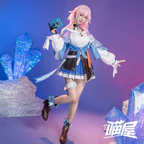 喵屋小铺崩坏星穹铁道cos服三月七cosplay游戏动漫服装女全套衣服 虎窝淘