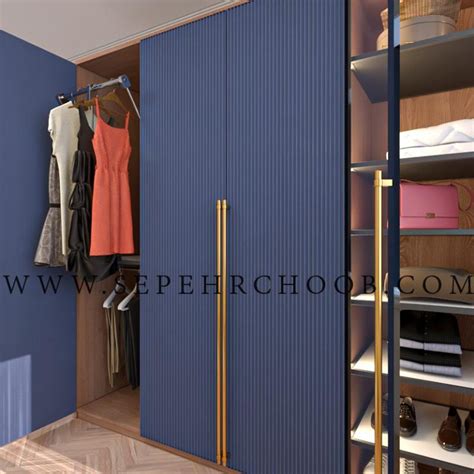 کمد درب شیشه ای مدرن کمد لباس با پروفیل آلومینیوم با درب شیشه ای